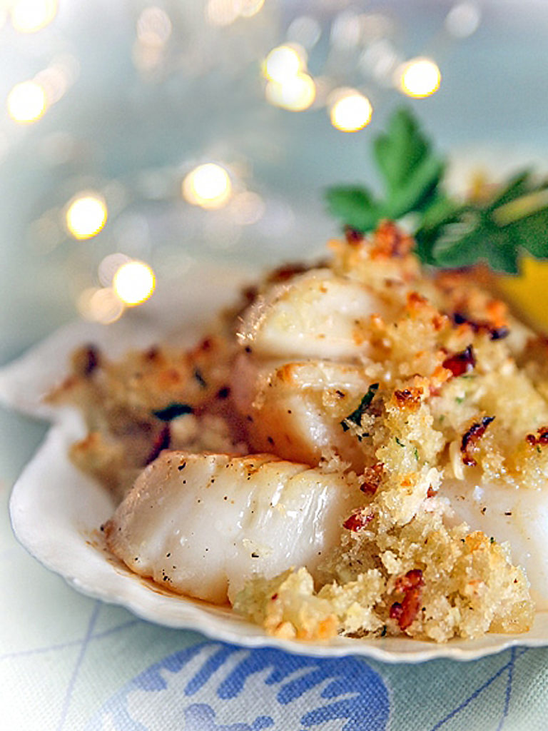 Ina's Baked Scallops Gratin Recipe With White Wine - Oh, That's Good!