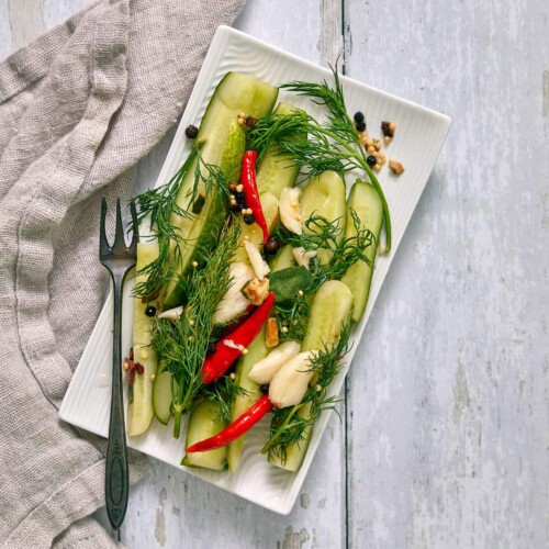Spicy Refrigerator Dill Pickles ~ Small Batch - Oh, That's Good