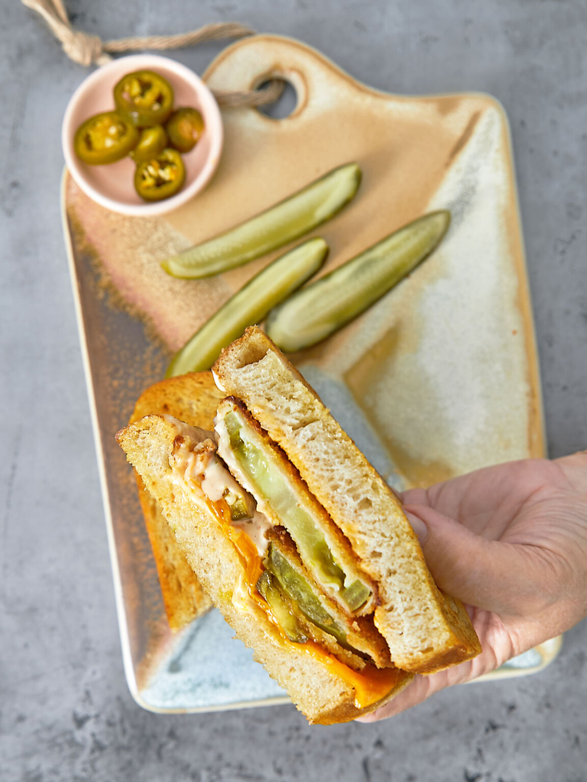 Fried Green Tomato Grilled Cheese Sandwich - Oh, That's Good
