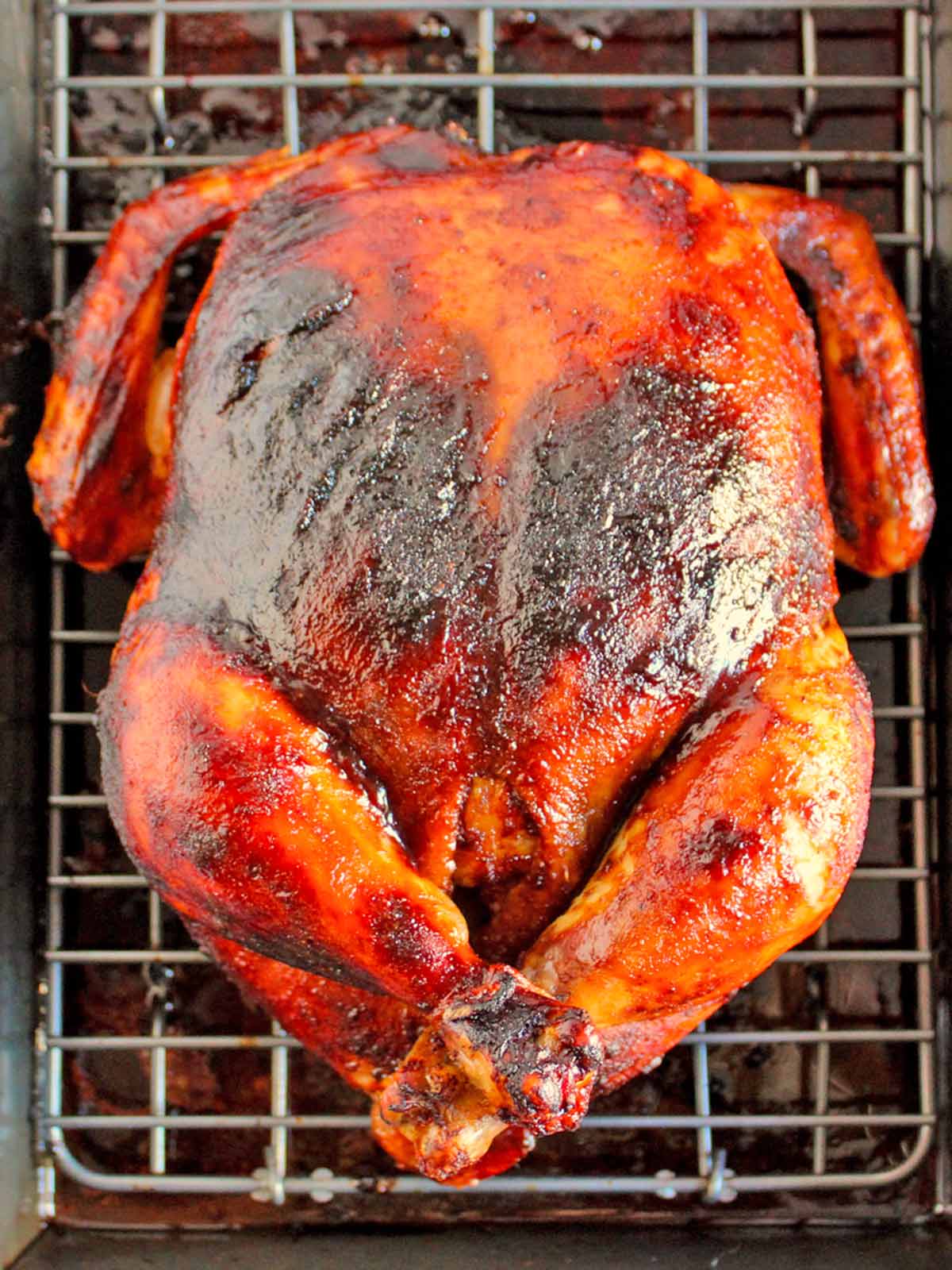 Easy Oven Baked Whole BBQ Chicken Recipe - Oh, That's Good